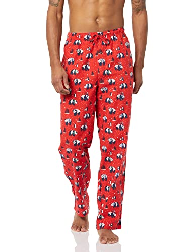 Amazon Essentials Men's Flannel Pajama Pant - Discontinued Colors, Red Panda, X-Large