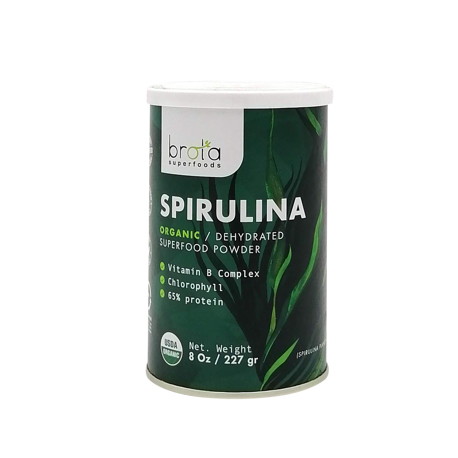 BROTA SUPERFOODS Spirulina Powder – Superfood – Vitamin B, Chlorophyll and Protein - Perfect for Smoothies – Premium Quality Energy Powder