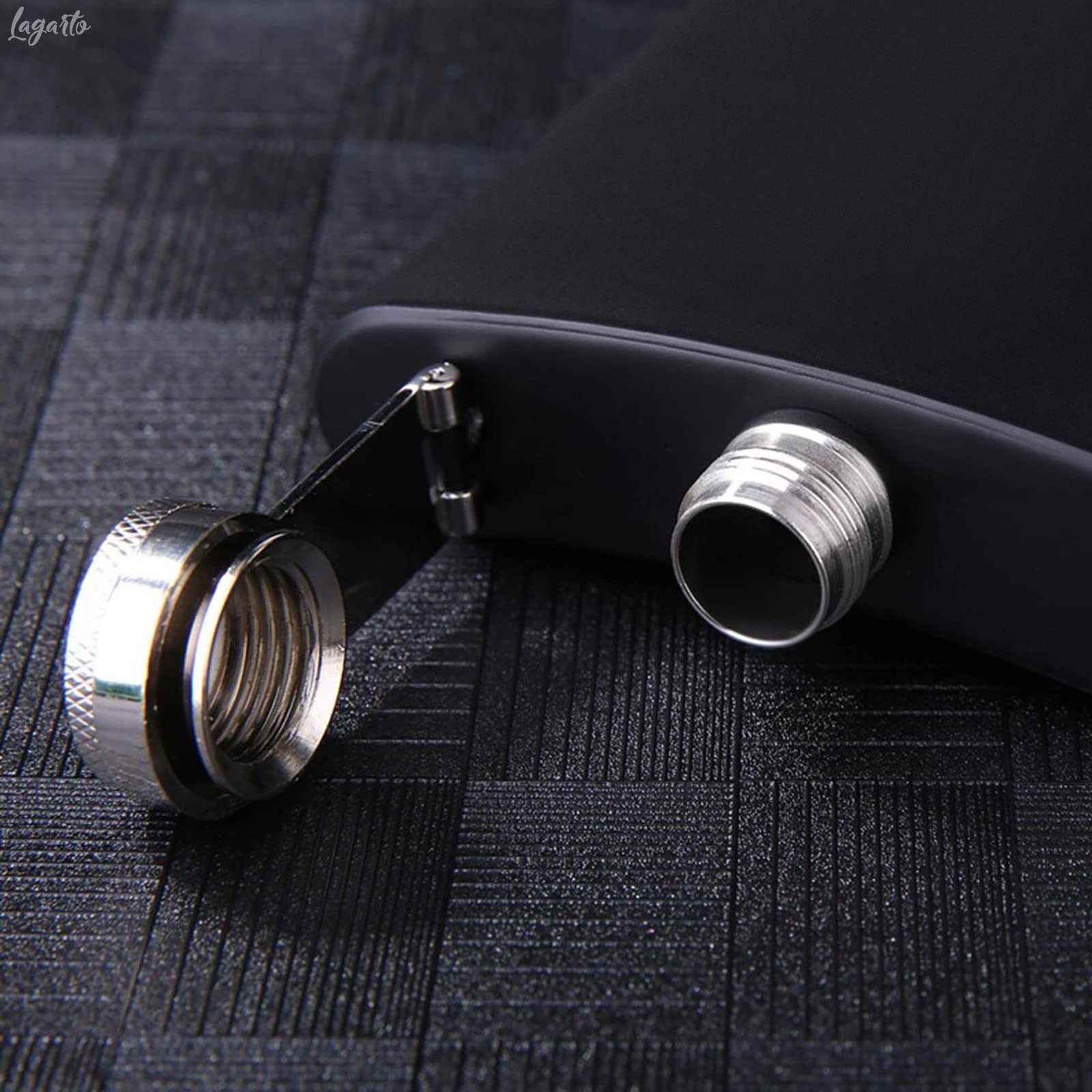 Matte Black Flasks for Liquor Stainless Steel - 8oz Flasks for Liquor Flasks for Women Vodka Alcohol Liquor Flasks for Men Drinking Flasks - Leak Proof Drinking Funnel Flask for Men Whiskey Flask