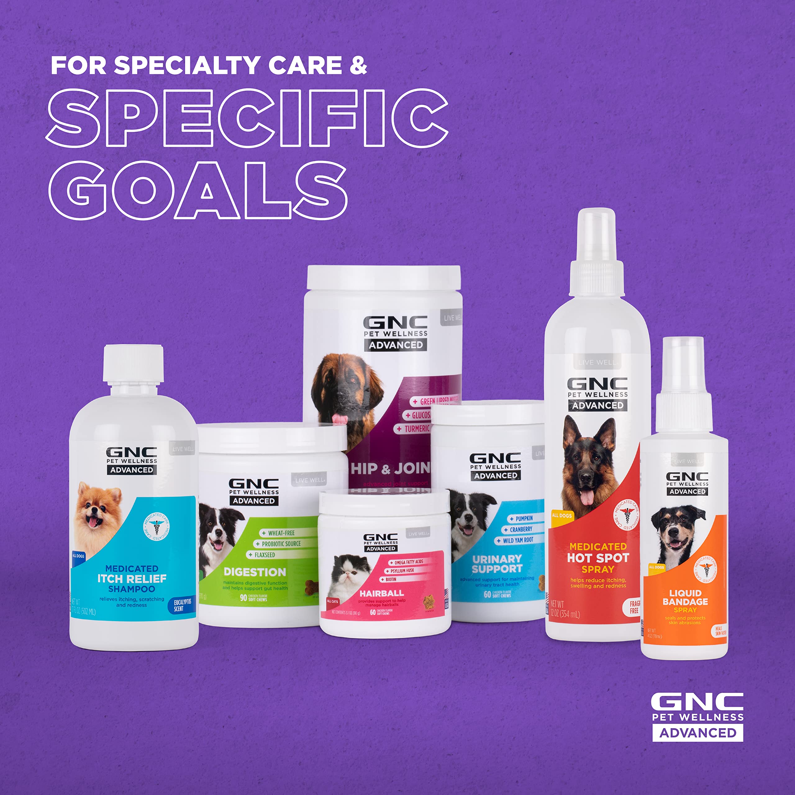GNC Pets Advanced Hydrocortisone Spray for Dogs, 4oz | Hydrocortisone Dog Spray for Hot Spots, Flea and Insect Bites, Irritated Dry Skin, Allergies, and More, Natural, (FF14832)