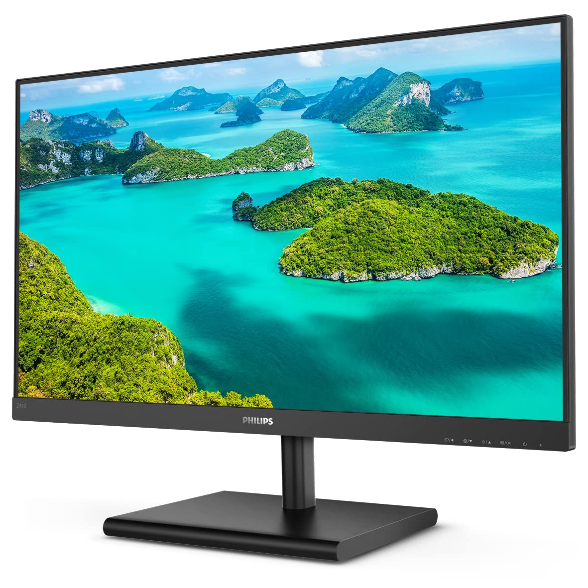 Philips Computer Monitors "241E1S 24" Frameless Monitor, 1920x1080 Full HD IPS, 106% sRGB, 75Hz, FreeSync, VESA, 4Yr Advance Replacement", black (Renewed)