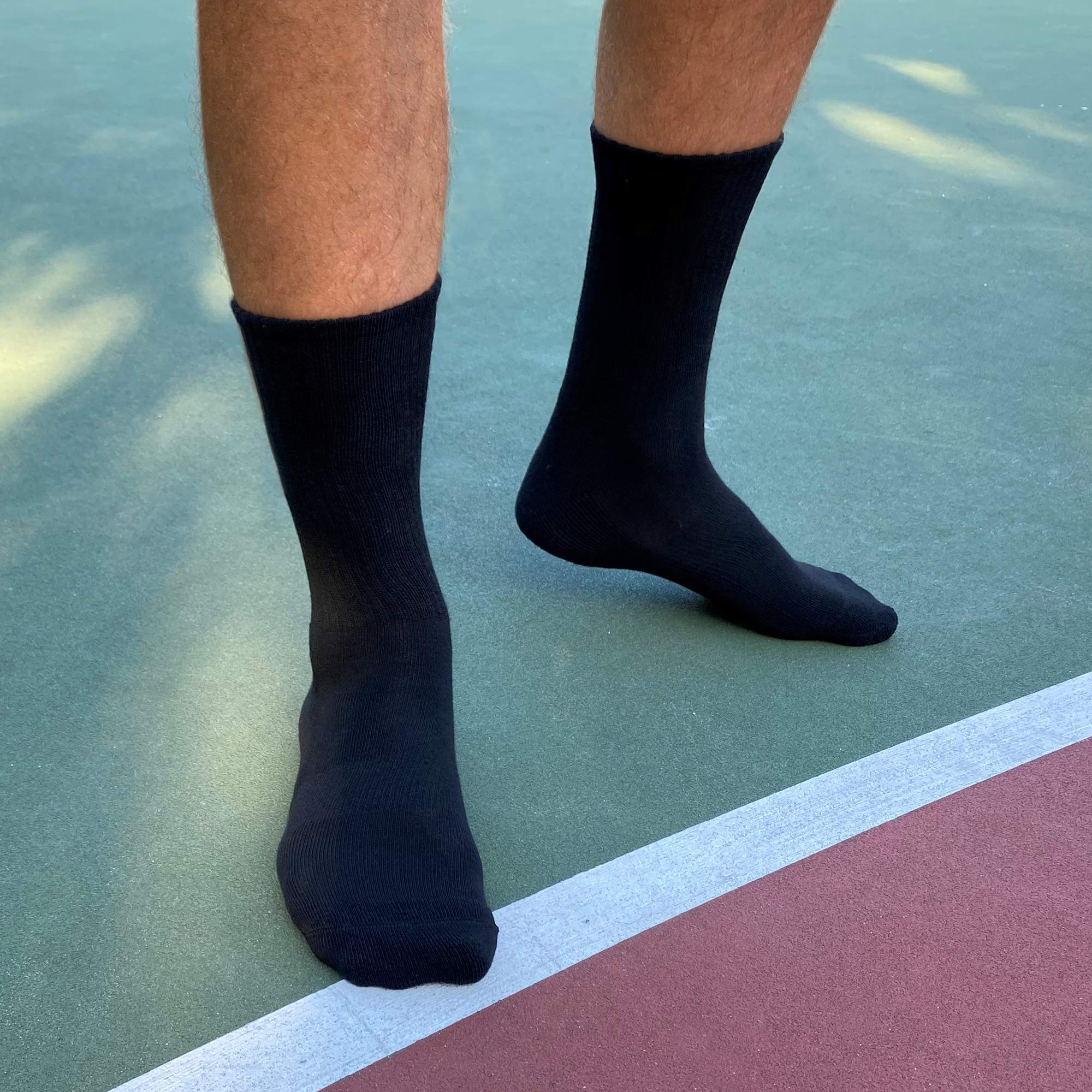 Gildan mens Performance Crew Socks, 12 Pairs Socks, Black, Large US