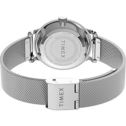 Timex Women's Transcend 31mm Watch β Silver-Tone Case Silver-Tone Dial with Multicolored Stones & Stainless Steel Mesh Bracelet