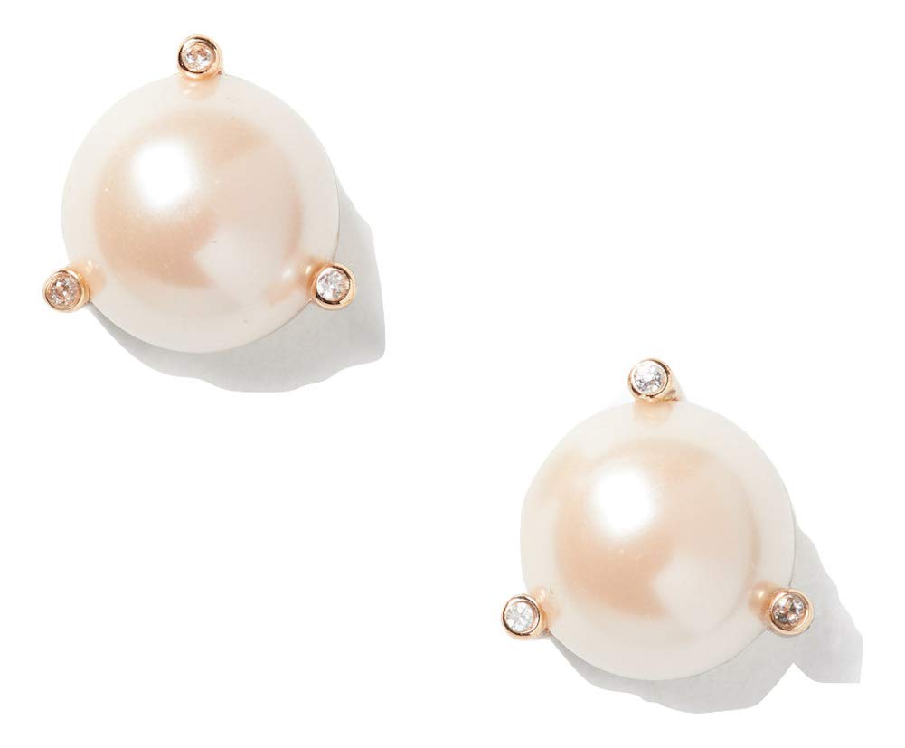 Kate Spade New York Rise and Shine Pearl Studs (Rose Gold/Blush)