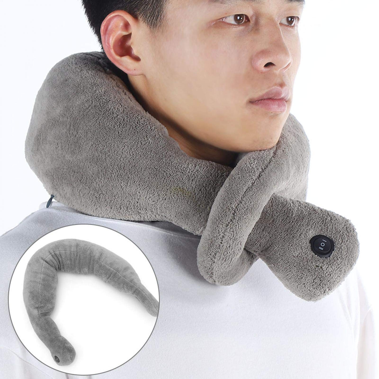 Vibrating Massage Pillow Neck Pillow Portable Neck Massage Soft Touch Breathable Neck Cushion Relieve Stress Pillow for Office Home Travel