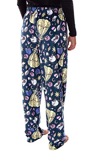 Disney Princess Women's Beauty and The Beast Allover Design Smooth Touch Fleece Sleep Bottoms Lounge Pajama Pants (2X-Large)