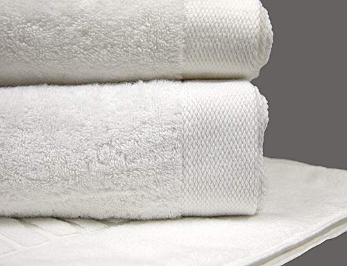 Garnier-Thiebaut Towels Luxury Plush Soft White Bath Sheet Towel 39" x 59" (Set of 2)