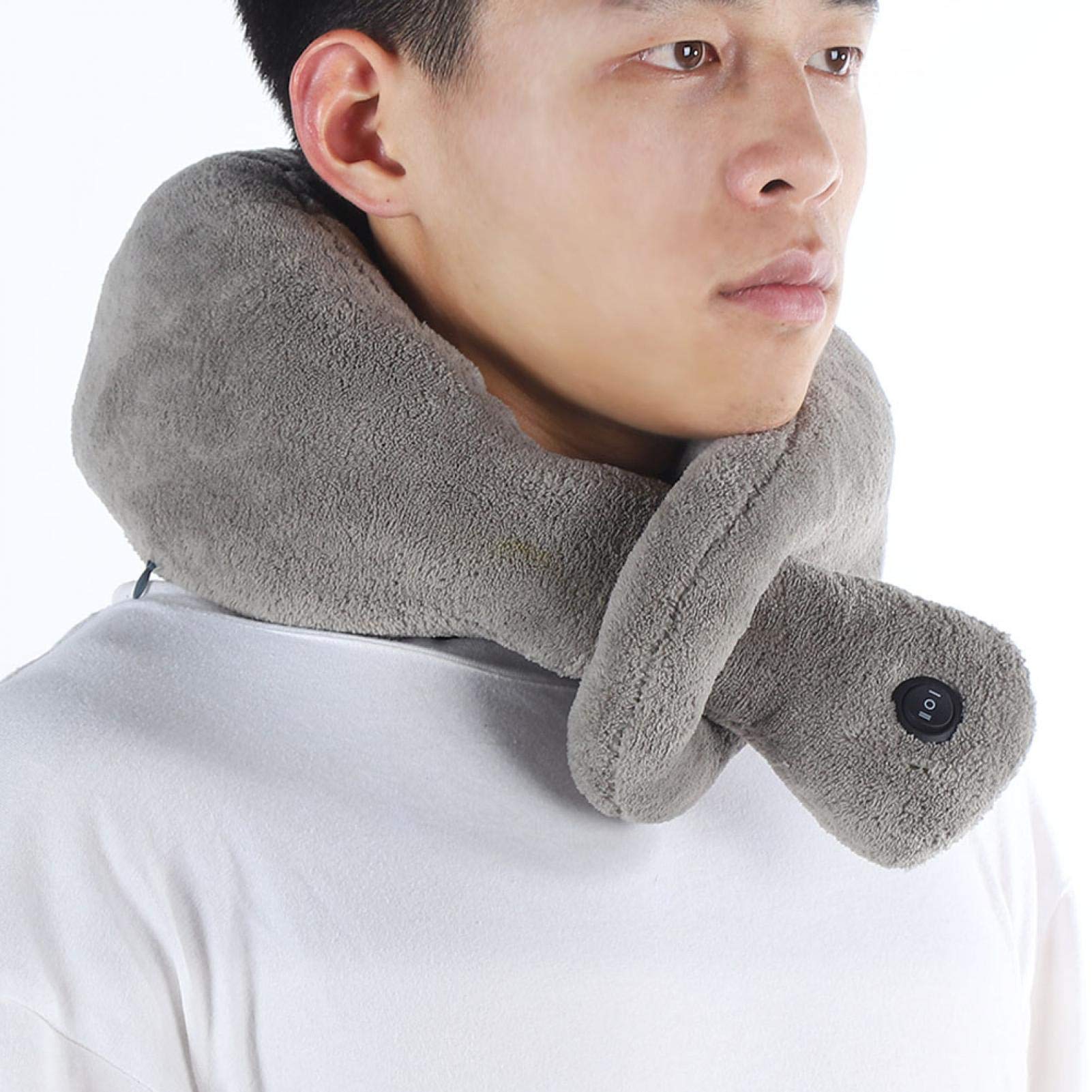 Vibrating Massage Pillow Neck Pillow Portable Neck Massage Soft Touch Breathable Neck Cushion Relieve Stress Pillow for Office Home Travel