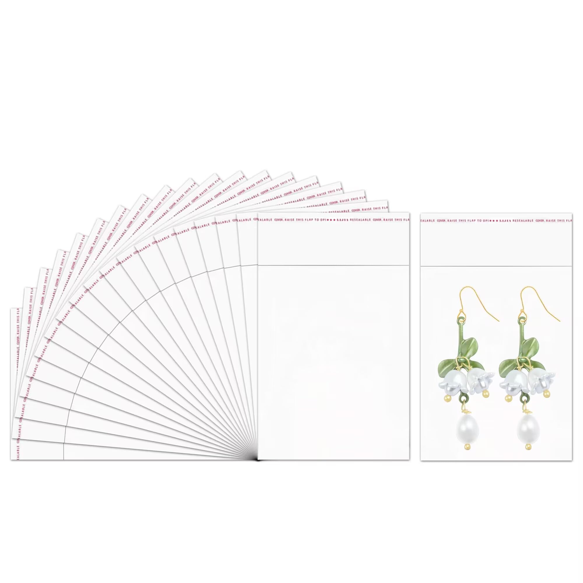 Doutop Clear Tiny Cello Bags 3x4 200pcs Self-Sealing Cellophane Bags OPP Poly Plastic Bags for Jewelry Earrings Candies Bakery Candle Soap Cookie (9 Sizes to Choose from)
