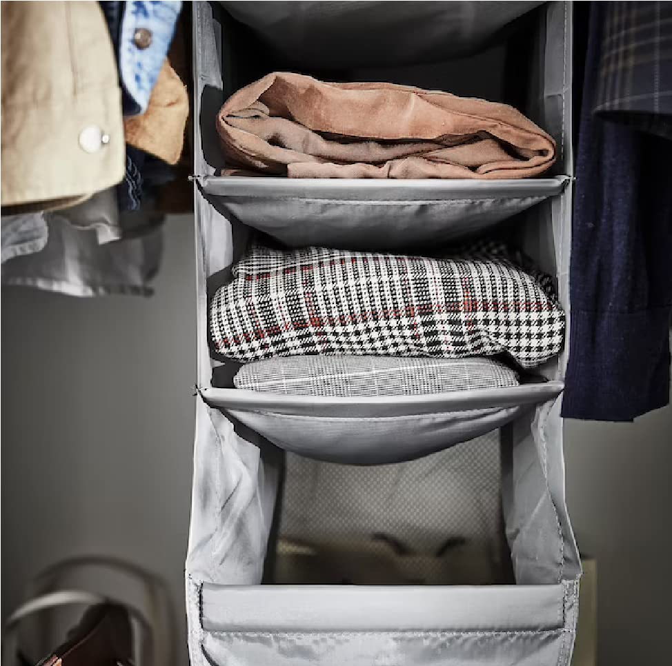 SKUBB Storage Organizer With 9 Compartments Dark Gray polyester/Polypropylene 8 ¾x13 ½x47 ¼ "
