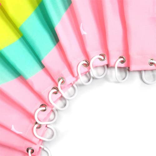 Nelbonls Mermaid Bathroom Sets with Shower Curtain and Rugs, Toilet Lid Cover, Bath Mat, Bathroom Decor Shower Curtians with Hooks, Waterproof Shower Curtain Set 70.9"x59.0"