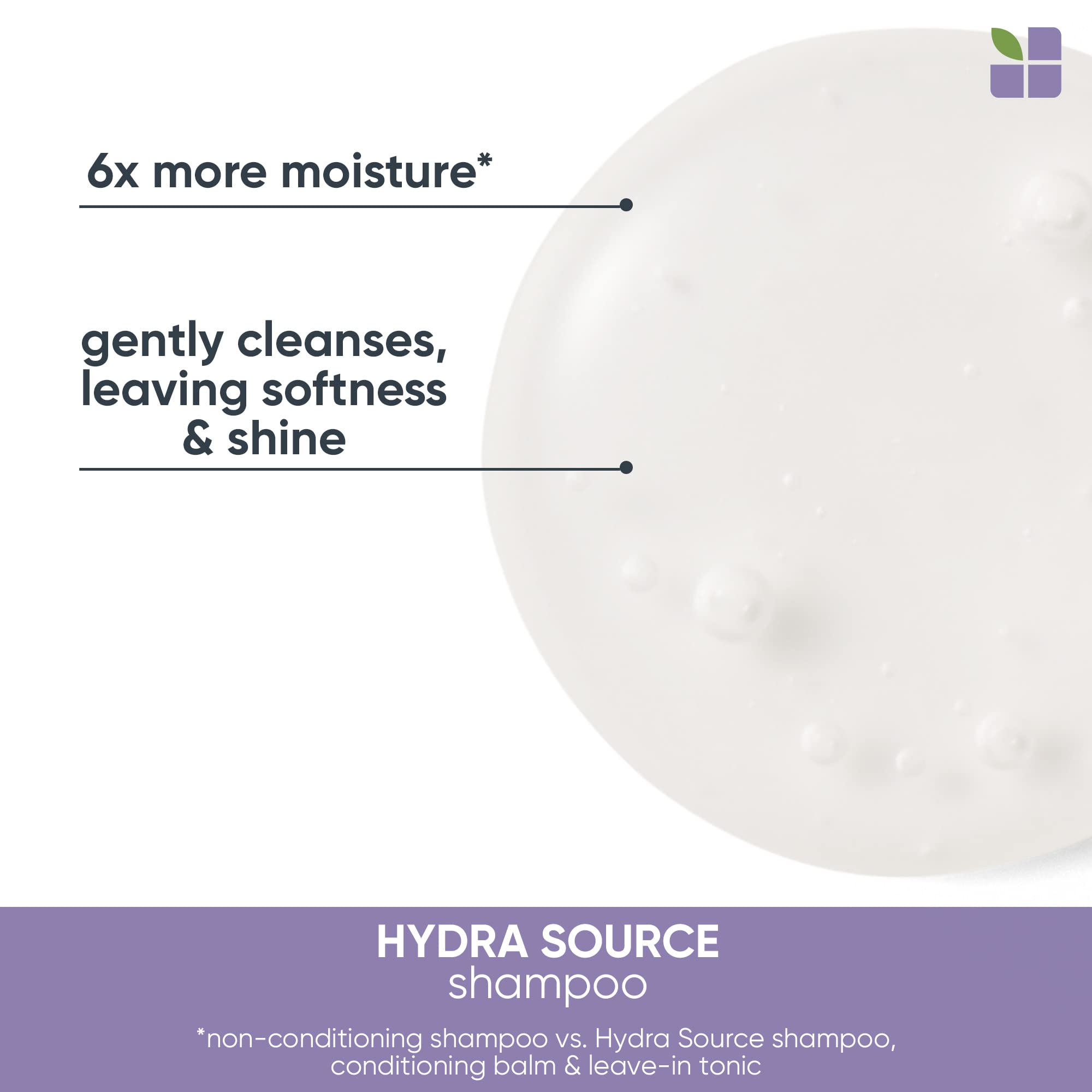 Biolage Hydra Source Shampoo & Conditioner Set | Hydrates & Moisturizes Hair | For Dry Hair | Paraben & Silicone-Free | Vegan | Natural Shampoo