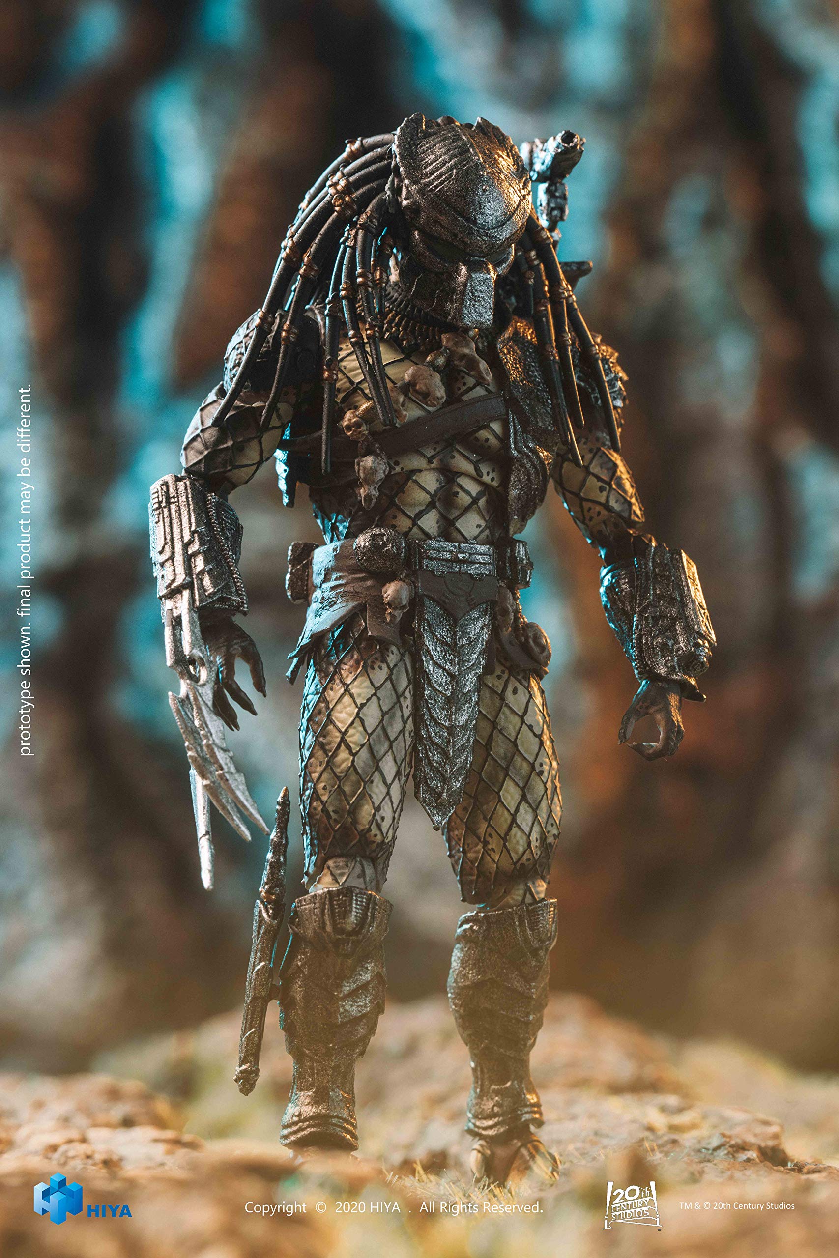 Hiya Toys Alien vs. Predator: Temple Guard Predator 1:18 Scale Action Figure, Multicolor
