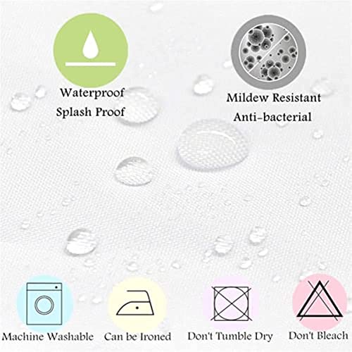 Nelbonls Mermaid Bathroom Sets with Shower Curtain and Rugs, Toilet Lid Cover, Bath Mat, Bathroom Decor Shower Curtians with Hooks, Waterproof Shower Curtain Set 70.9"x59.0"