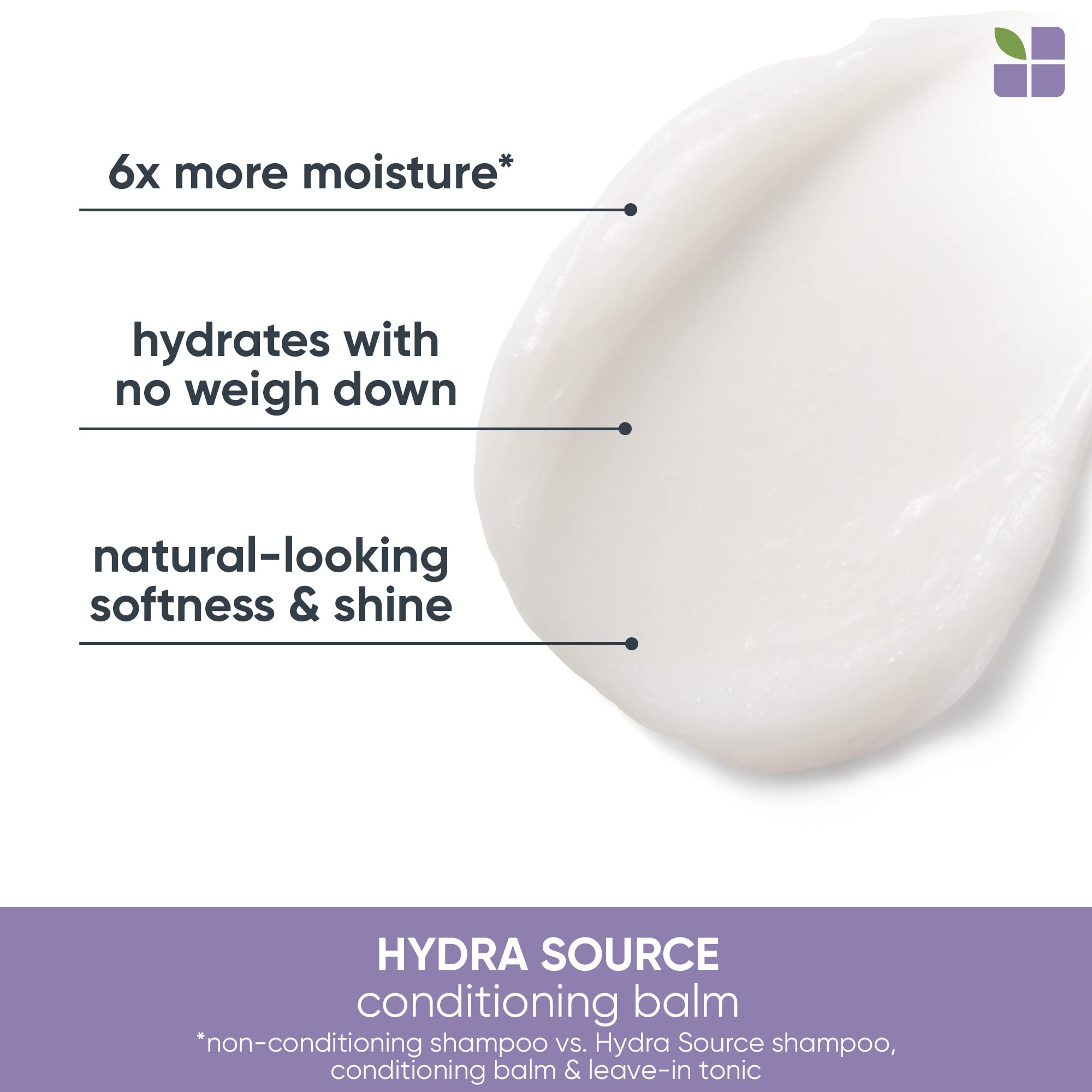 Biolage Hydra Source Shampoo & Conditioner Set | Hydrates & Moisturizes Hair | For Dry Hair | Paraben & Silicone-Free | Vegan | Natural Shampoo
