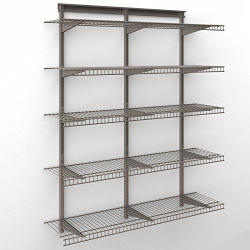 ClosetMaid ShelfTrack 2-Shelf Nickel Wire Shelving Unit