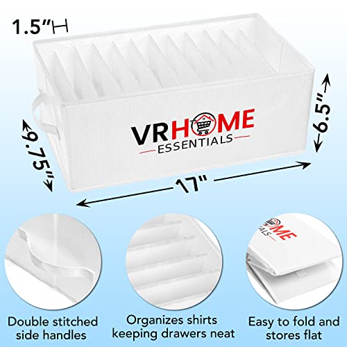 VR HOME ESSENTIALS Closet Organizers and Storage | Clothes Organizer | 12 Grid | Shirt Organizer | Drawer Organizer for Clothing | Wardrobe Clothes Organizer | Closet Organizer