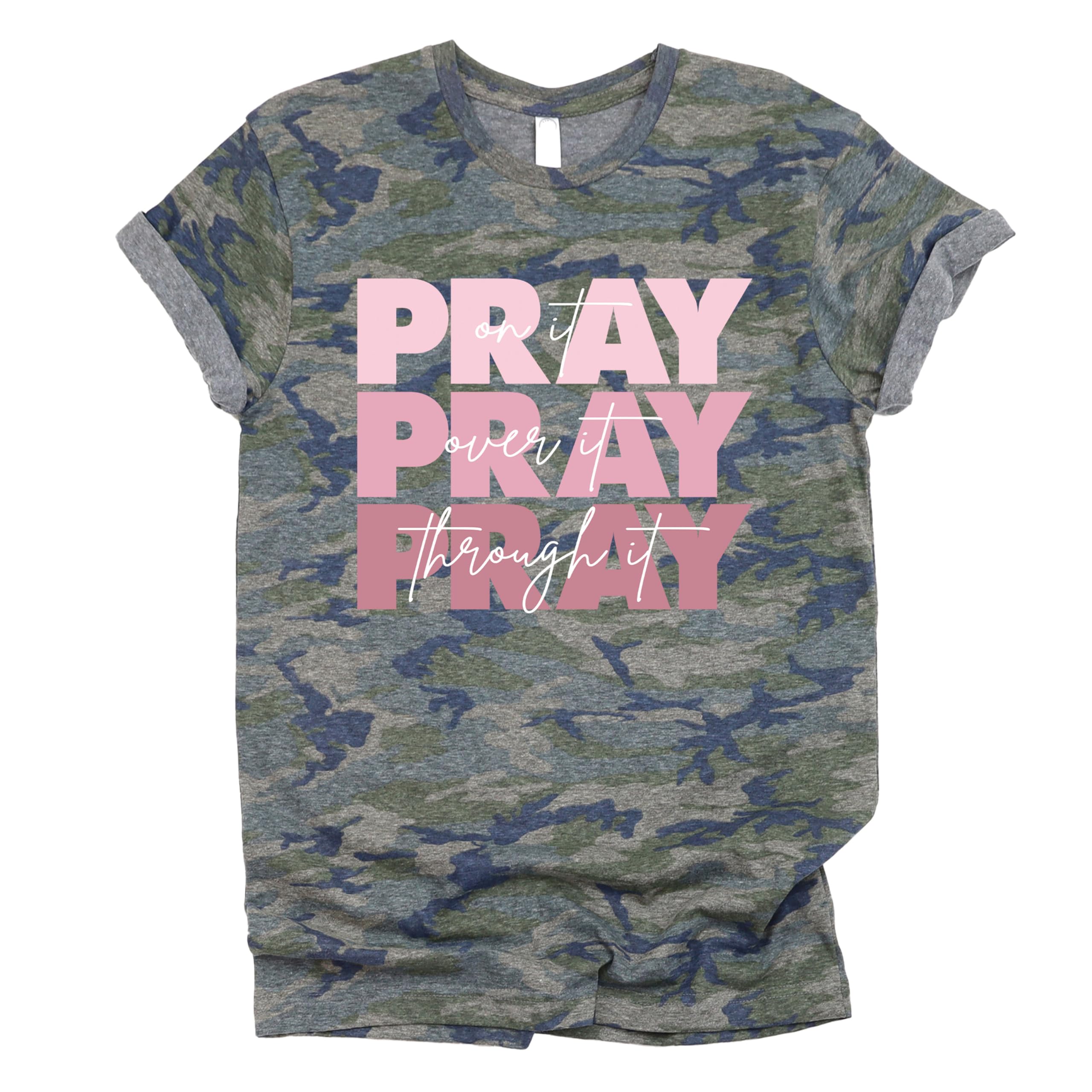 Love in Faith | Pray On It Short Sleeve | Christian T-Shirts for Women | Faith-Based Apparel | Christian Gifts | XL