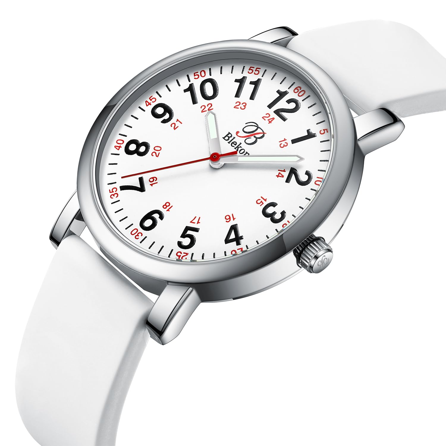 Blekon Original Nurse Watch for Medical Professionals and Scholars – Various Scrub Colors, Easy Read Dial, Military Time with Second Hand, Silicone Band, 3 ATM Water Resistant