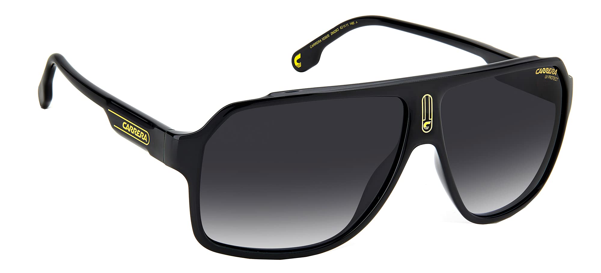 Carrera Men's 1030/S Rectangular Sunglasses, Black/Gray Shaded, 62mm, 11mm