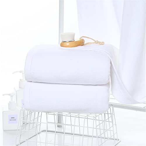 NUPYQL Towels 2Pcs Luxurious Jumbo Bath Sheet Premium Cotton Oversized 70*140cm - Soft Towel Sets for Bathroom - Ultra Soft & Highly Absorbent - White