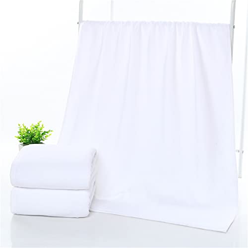 NUPYQL Towels 2Pcs Luxurious Jumbo Bath Sheet Premium Cotton Oversized 70*140cm - Soft Towel Sets for Bathroom - Ultra Soft & Highly Absorbent - White