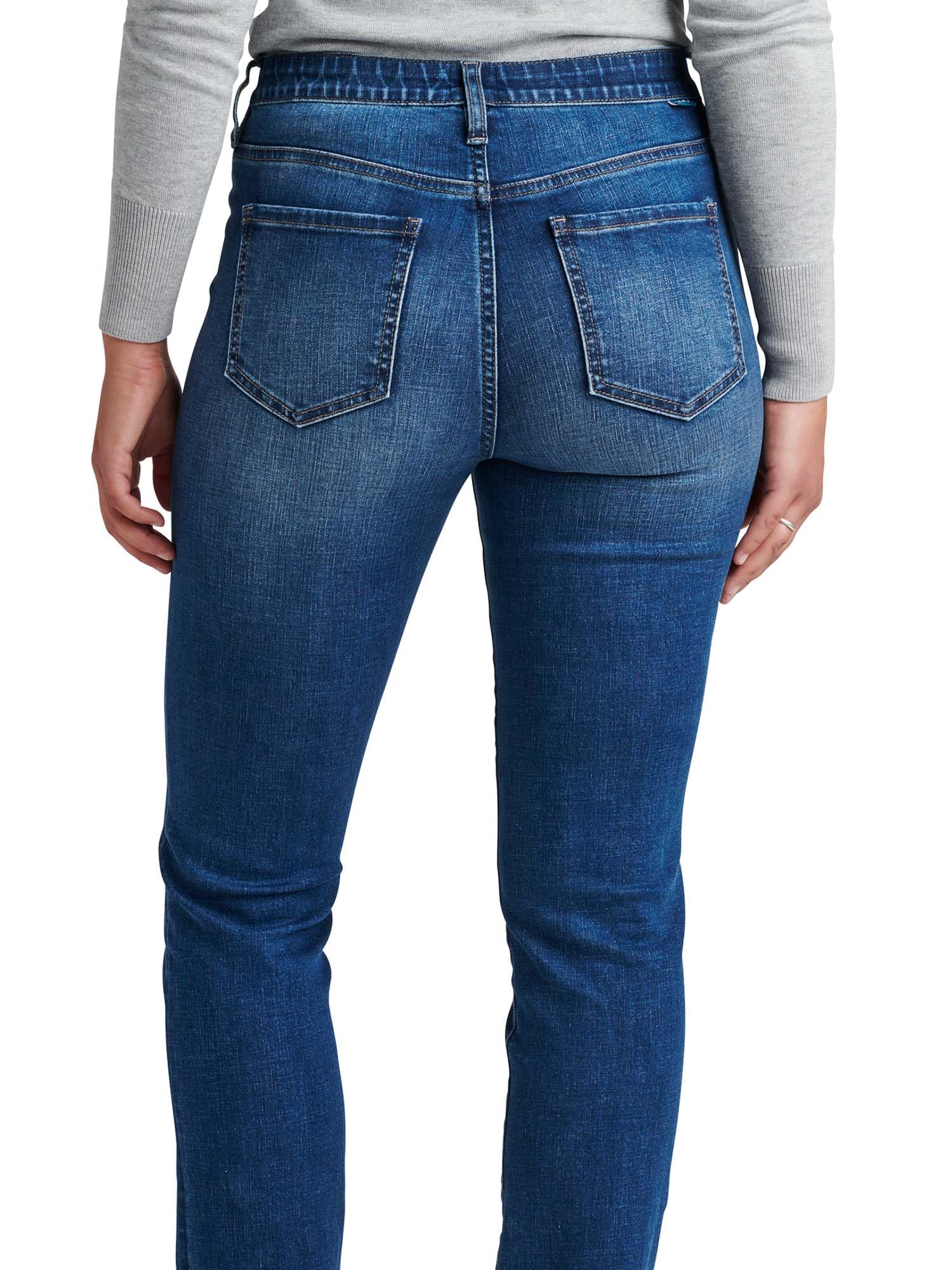 JAG Jeans Women's Petite Ruby Mid Rise Straight Leg Jeans, Thorne Blue, 4 Petite
