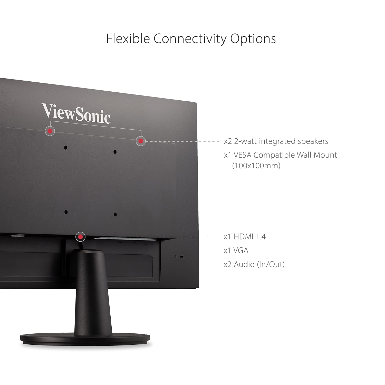 ViewSonic VA2747-MH 27 Inch Full HD 1080p Monitor with FreeSync, 100Hz, Ultra-Thin Bezel, Eye Care, HDMI, VGA Inputs for Home and Office