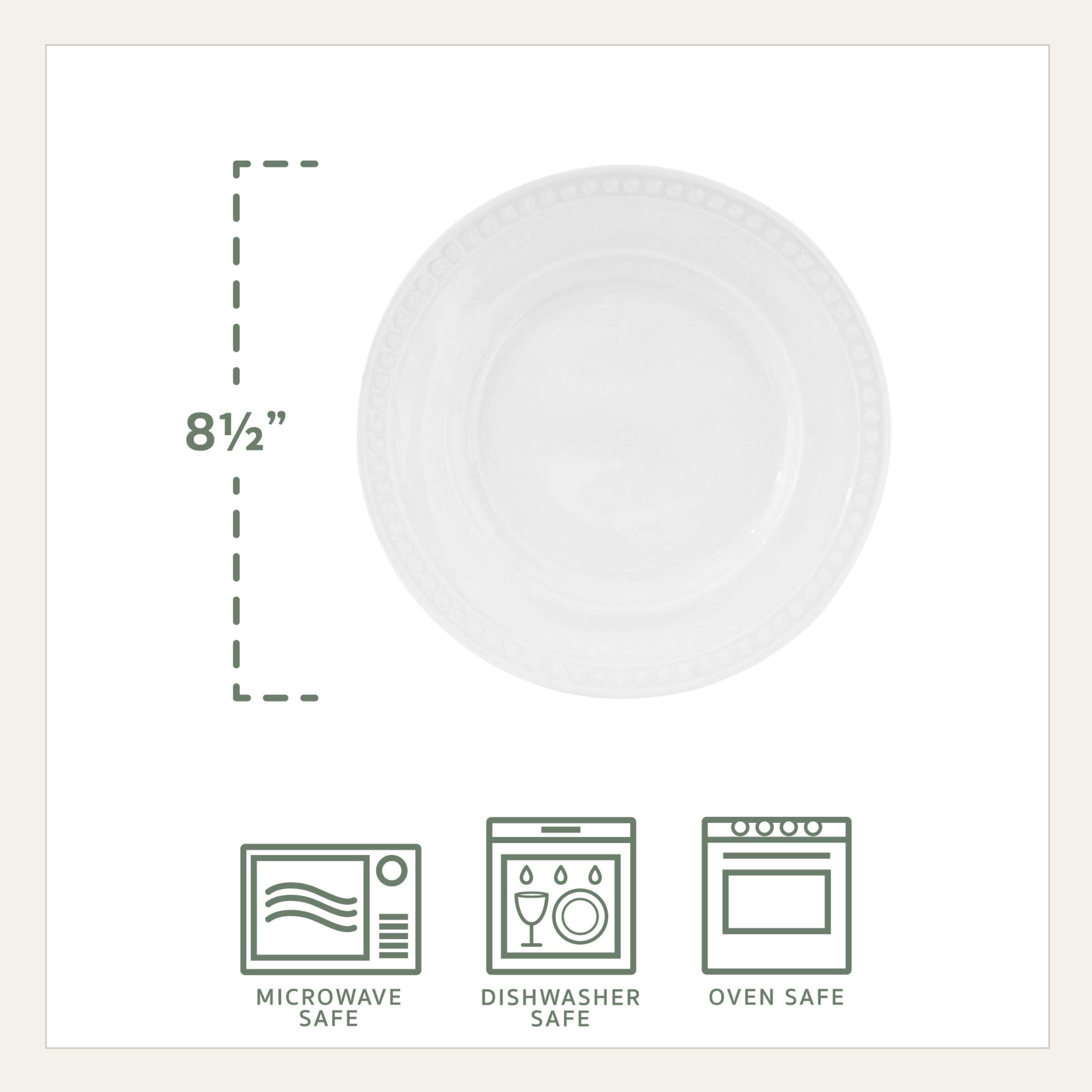 Everyday White 8.5 Inch Porcelain Salad Plates by Fitz and Floyd