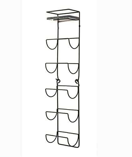 SODUKU Towel Rack Wall Mounted Metal Wine Rack with Natural Marble Top Shelf Metal Towel Racks Storage Organizer Holder for Bathroom Bath Kitchen