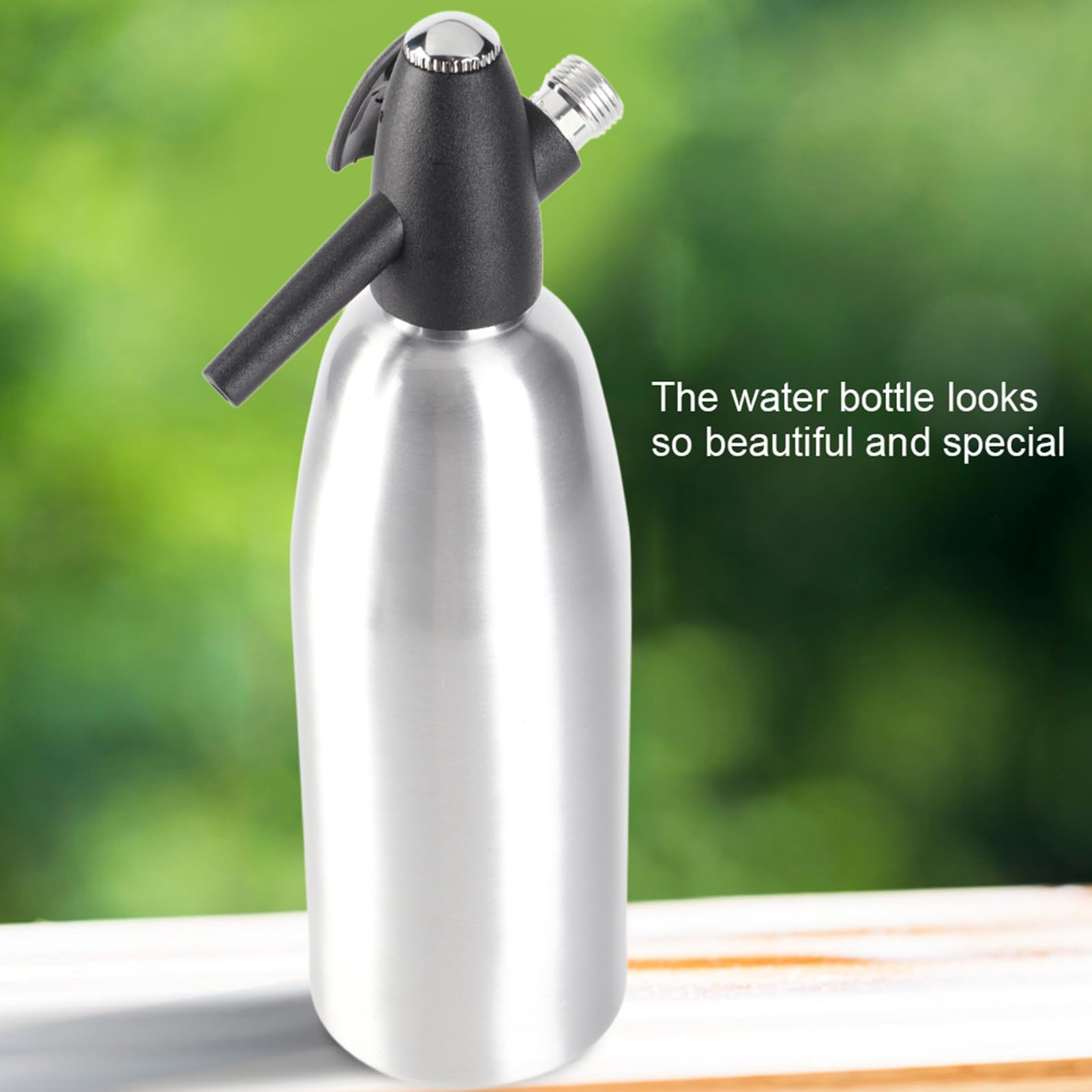 1 Liter Soda Maker,Home Soda Water Siphon Alloy Soda Sparkling Water Maker Fizzy Soda Machine for Fresh Soda Water, Cocktails, Hard Seltzers(Silver)