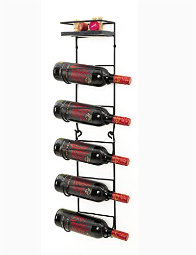 SODUKU Towel Rack Wall Mounted Metal Wine Rack with Natural Marble Top Shelf Metal Towel Racks Storage Organizer Holder for Bathroom Bath Kitchen