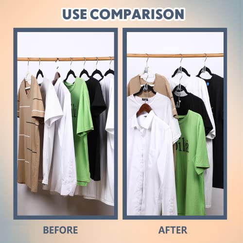 Geetery 250 Pcs Clothes Hanger Connector Hooks Space Saving Mini Clothes Hangers Cascading Hanger Hooks Plastic Connecting Buckle Hooks for Hangers Heavy Duty Extender Hooks for Closet, Grey