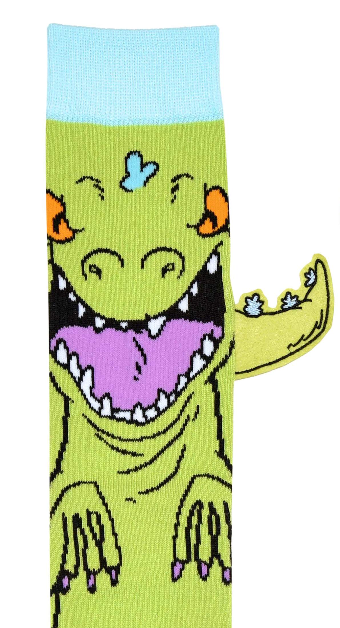 Hyp Rugrats Reptar with Embellished Tail Cosplay Men's Crew Socks