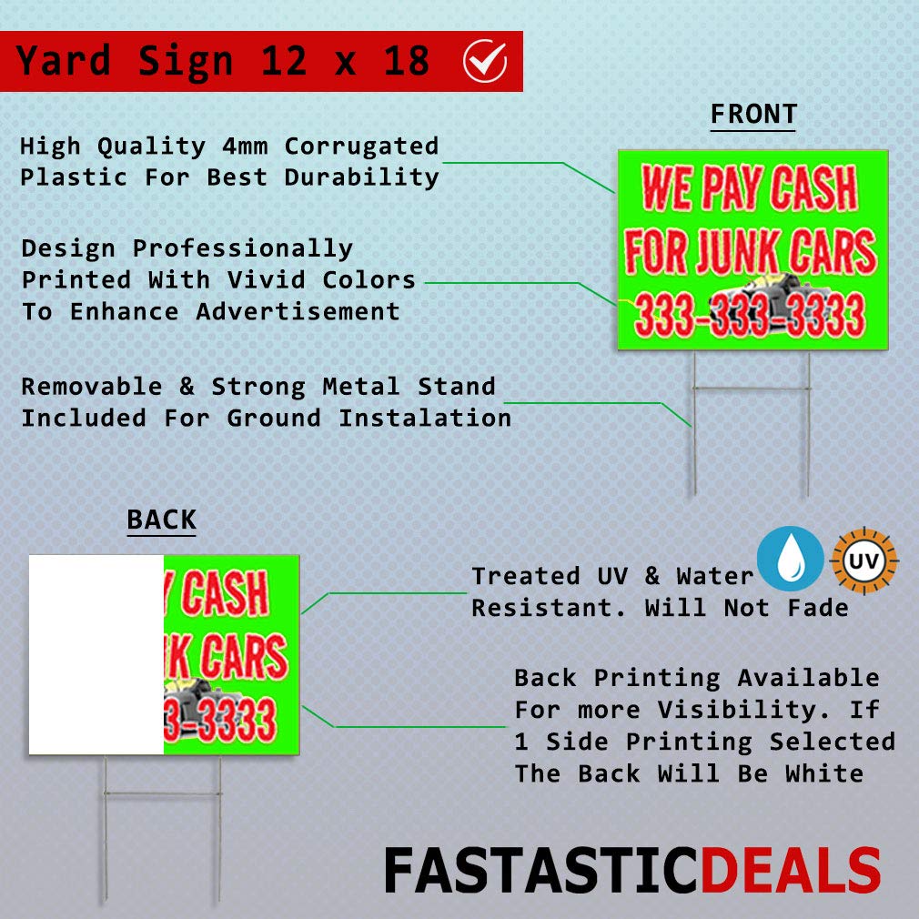 Fastasticdeals Weatherproof Yard Sign Apartment for Rent B Advertising Printing Lawn Garden 18x12 Inches 1 Side Print