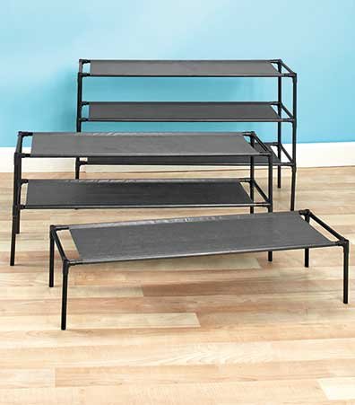 Affordable, Stackable 6-tier Storage Shoe Rack Holds up to 24 Shoes, Made From Metal and Plastic - 34"w X 11"d X 41"h