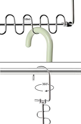 GEFTOL Metal Space Saving Hangers 12 Slots New Version Hanger Magic Cascading Hanger Closet Wardrobe Clothes Organizer(4 Pack)