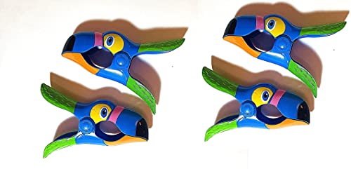 C&H Beach Tower Clips, Beach Towel Holders, Clips, Beach, Patio or Pool Accessories, Portable Towel Clips, Chip Clips, Secure Clips, Toucan Style (2 Set Per Order)