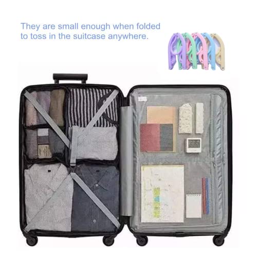10 Pcs Travel Hangers Foldable Clothes Hangers Portable Travel Accessories Space Saving for Travel & Home Use