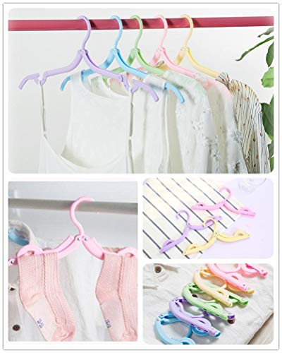 10 Pcs Travel Hangers Foldable Clothes Hangers Portable Travel Accessories Space Saving for Travel & Home Use