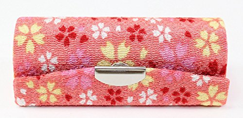 Set of 12 ~ Cute Japanese Flower Style Lipstick Case Holder w a Little Mirror