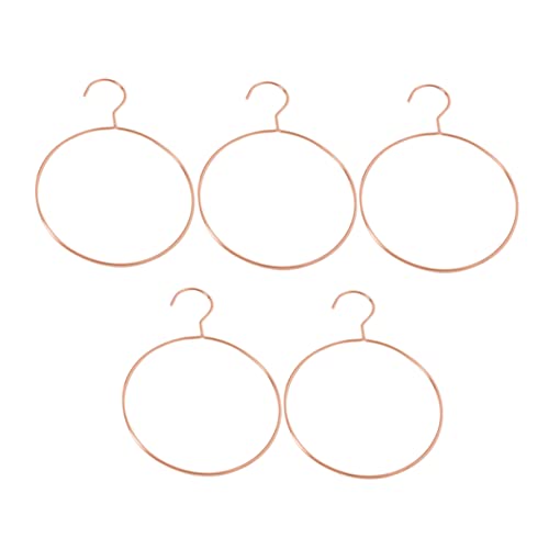 HANABASS 5pcs Pant Hooks for Closet Leash Holder Scarf Holder Round Belt Hanger Metal Towels Rings Tie Ring Hanger Underwear Rack Cool Clothes Hanger Scarf Rack Clothes Hanging Racks Bra