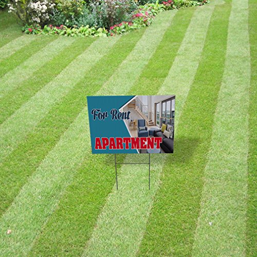 Fastasticdeals Weatherproof Yard Sign for Rent Apartment Advertising Printing A Lawn Garden 24x18 Inches 2 Sides Print