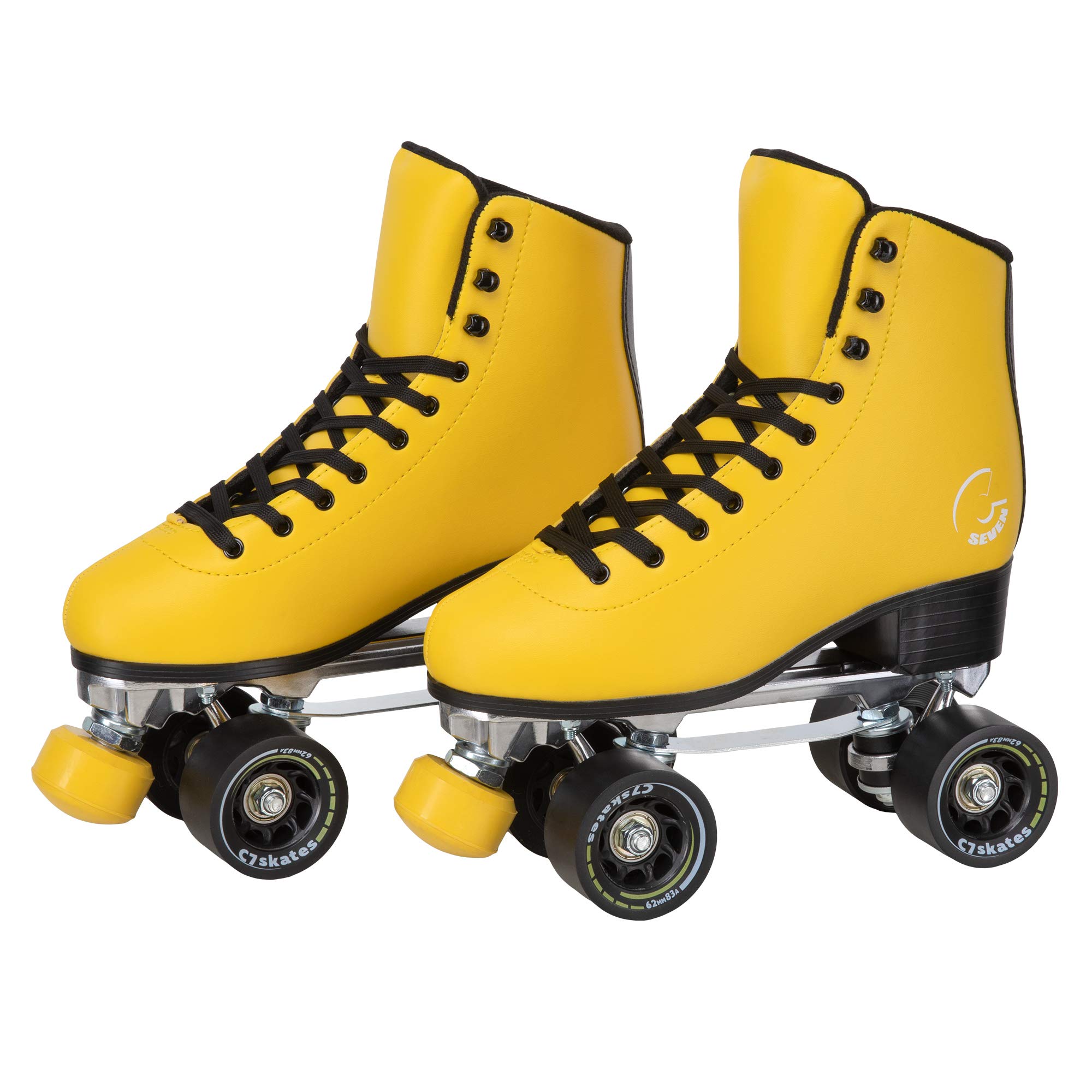 C SEVEN C7skates Dark Magic Quad Roller Skates (Queen Bee, Women's 8 / Men's 7)