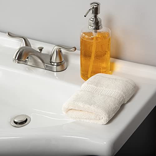 SUPERIOR Solid Egyptian Cotton Face Towel Set, 13" x 13", Cream, 6-Pieces