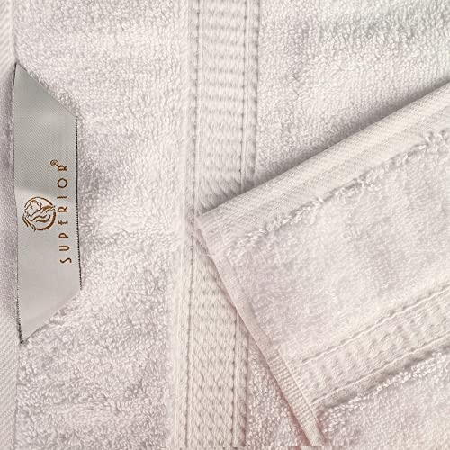 SUPERIOR Solid Egyptian Cotton Face Towel Set, 13" x 13", Cream, 6-Pieces