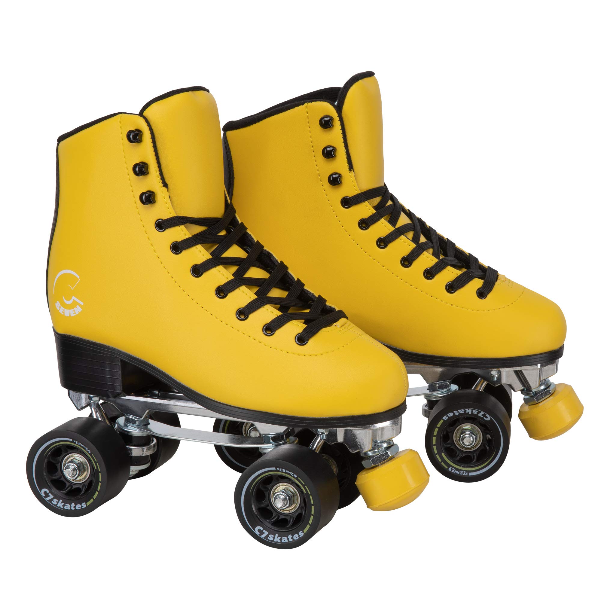 C SEVEN C7skates Dark Magic Quad Roller Skates (Queen Bee, Women's 8 / Men's 7)