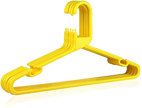 WUCHENG Furniture Non-Slip Hook Hanger Store 30 Black Durable Heavy Duty Plastic Hanger-Choose Color Hangers (Color : Yellow, Size : 10)