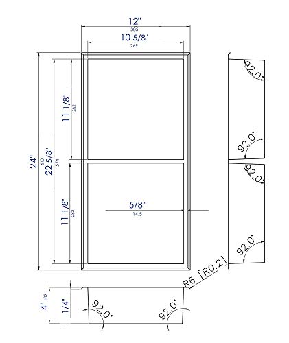 ALFI brand ABN1224-PSS Shower Niche, Polished Stainless Steel