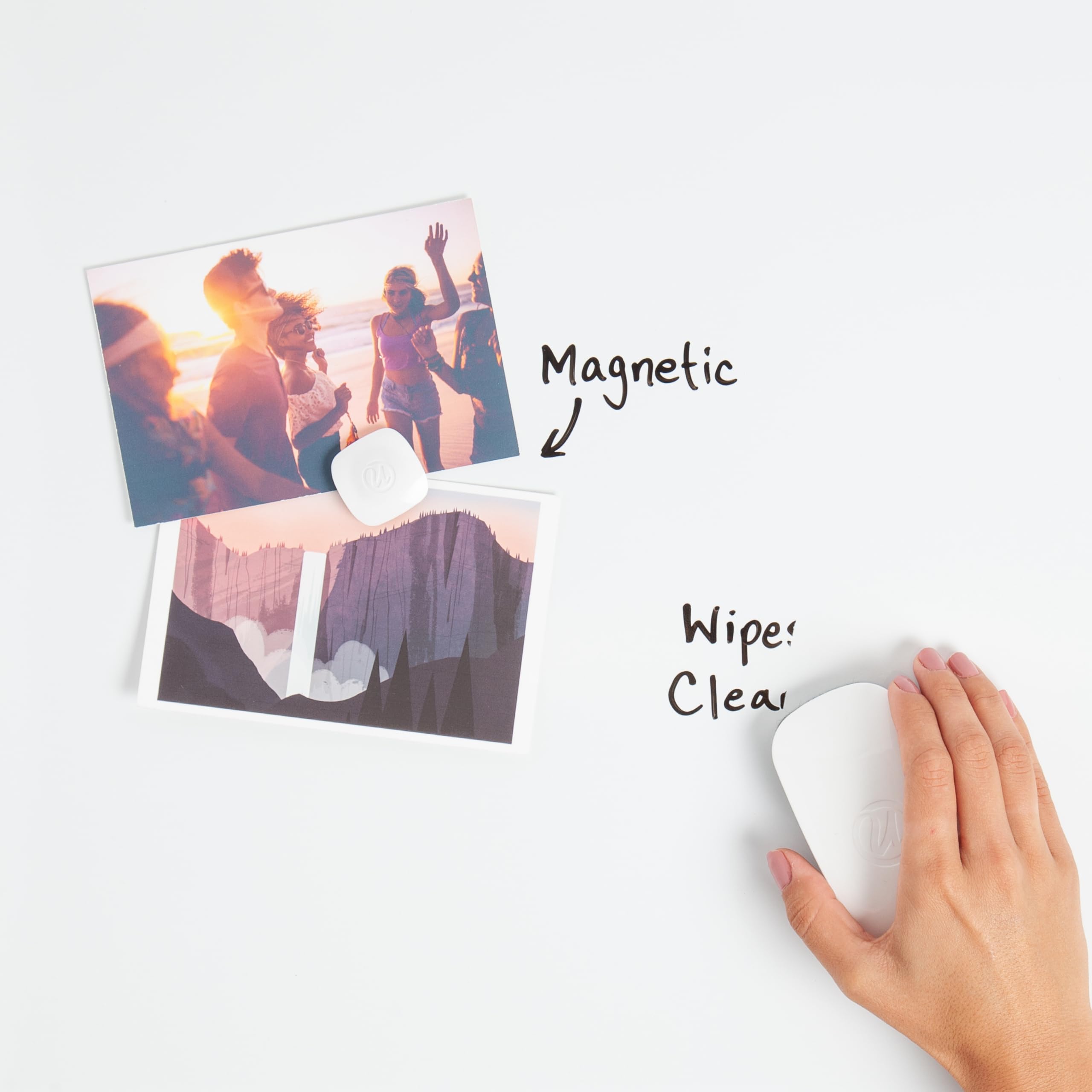 U Brands Contempo Magnetic Dry Erase Board Kit, 11”x14”, White Modern Frame, includes 4 Markers and Magnet
